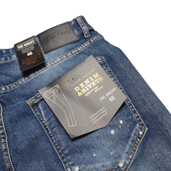 Denim & Rivets | Jeans | Mens Denim Rivets Paint Splash Jeans Sz 4 Nwt ...